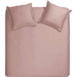 Bettw&auml;sche Cinderella "Plain Sundays", pink, B/L: 200cm x 200cm, 1 Stk., 2 Stk., Satin, B/L: 80cm x 80cm & 80cm x 80cm, 3 tlg., Satin, Obermaterial: 100% Baumwolle, Bettw&auml;sche, Bettw&auml;sche, mit Stehsaum