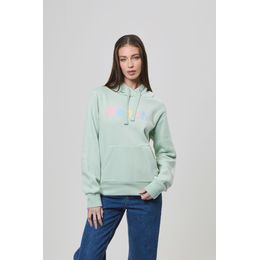 Kapuzensweatshirt Bench. "ELIO_HOODY", Damen, Gr. 42, gr&uuml;n (light sage), Sweatware, Obermaterial: 60% Baumwolle, 40% Polyester, bedruckt, Rundhals, Rippb&uuml;ndchen mit Daumenl&ouml;chern, Sweatshirts
