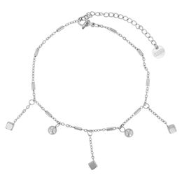 Adelia&acute;s Fu&szlig;kette ADELIA&acute;S "Damen Fu&szlig;kettchen &ndash; aus Edelstahl", silber, Fu&szlig;ketten, Damen, Edelstahl, Ideal als Geschenk zum Jubil&auml;um