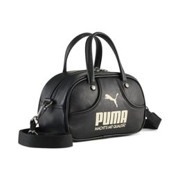 Tragetasche Puma "Puma 1976 Archive 2,5 l Mini-Tragetasche Erwachsene", Damen, Gr. B/H/T: 50cm x 13,5cm x 9,5cm onesize, schwarz alpine snow wei&szlig;, Polyester, Taschen