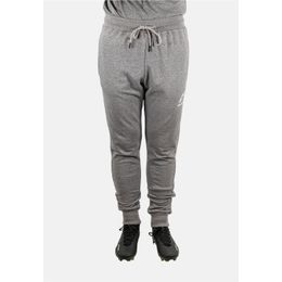 Stoffhose Reusch "Jogginghose", Herren, Gr. S, US-Gr&ouml;&szlig;en, grau (grau, wei&szlig;), 50% Baumwolle, 50% Polyester, mehrfarbig, lang, Hosen Stoffhose, in zeitlosem Look