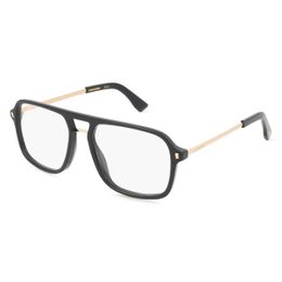 Dsquared2 D2 0055 Brille Herren | Fassung: Vollrand, Pilot, Schwarz Gold