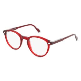 Sting VST505 Brille Unisex | Fassung: Vollrand, Panto, Rot Bordeaux