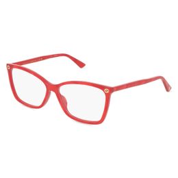 Gucci GG0025O Brille Unisex | Fassung: Vollrand, Cat Eye, Rot Perlmutt