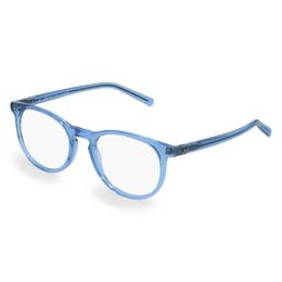 Fielmann OBRA 481 CL Brille Unisex | Fassung: Vollrand, Panto, Blau Transparent
