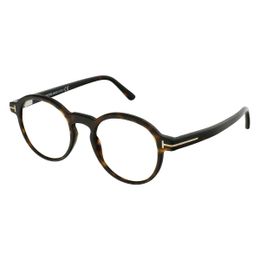 Tom Ford FT5606-B Brille Unisex | Fassung: Vollrand, Rund, Braun Havanna