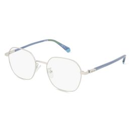 Polaroid PLD D474/G Brille Unisex | Fassung: Vollrand, Geometrisch, Silber Blau