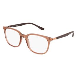 Ray-Ban RX7211 Brille Unisex | Fassung: Vollrand, Quadratisch, Braun Transparent