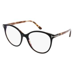 Tom Ford FT5742-B Brille Unisex | Fassung: Vollrand, Rund, Schwarz Havanna