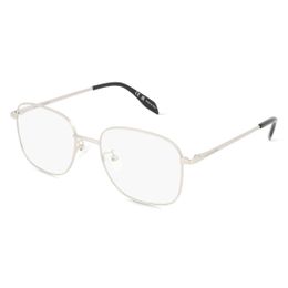 Alexander McQueen AM0415O Brille Unisex | Fassung: Vollrand, Quadratisch, Silber