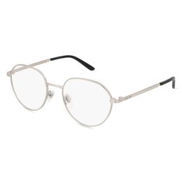 Gucci GG1458O Brille Unisex | Fassung: Vollrand, Rund, Silber Transparent