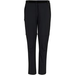 Regatta Xert Damen Zip-Off Stretchhose schwarz 46 - Damenhosen, -r&ouml;cke & -kleider