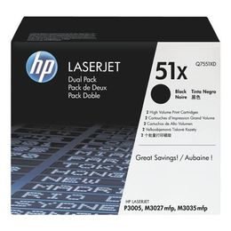 HP Laserjet Toner Q7551XD 2er Pack black