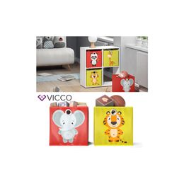 VICCO 2er Set Faltbox 30x30 cm Kinder Faltkiste Aufbewahrungsbox Regalkorb