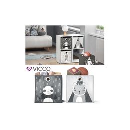 VICCO 2er Set Faltbox 30x30 cm Kinder Faltkiste Aufbewahrungsbox Regalkorb
