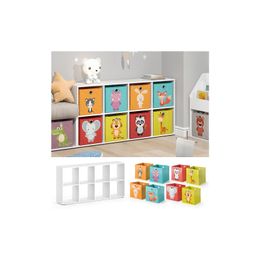 VICCO B&uuml;cherregal Wandregal Standregal Scutum Wei&szlig; Raumteiler Kinder-Faltboxen
