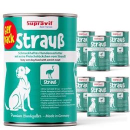 Supravit Hundenassfutter 6 x 820g Strau&szlig;