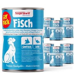 Supravit Hundenassfutter 6 x 820g Fisch