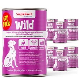Supravit Hundenassfutter 6 x 820g Edles Wild
