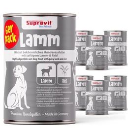 Supravit Hundenassfutter 6 x 820g Lamm mit Reis