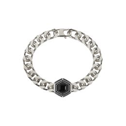 Guess Armband 'Exagon' Herren Gr&ouml;&szlig;e L schwarz / silber