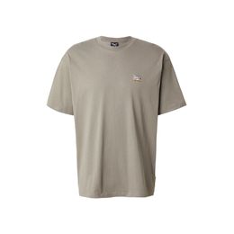 Iriedaily T-Shirt 'Smokin Van' Herren Gr&ouml;&szlig;e XS grau / khaki / hellorange / wei&szlig;
