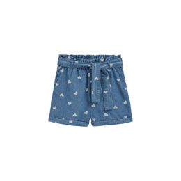 WE Fashion Shorts M&auml;dchen Gr&ouml;&szlig;e 98/104 blue denim / wei&szlig;
