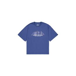 Alpha Industries T-Shirt 'Studio Edition Vibe' Herren Gr&ouml;&szlig;e XXL dunkellila / wei&szlig;