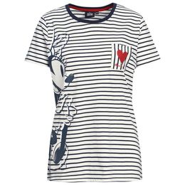 Gina Benotti Minnie Maus Schlafshirt mit Streifen