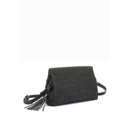 Vivance Umh&auml;ngetasche 'Clutch' schwarz Gr. f&uuml;r Damen. Mit Quasten, Schmuckelement, Haken