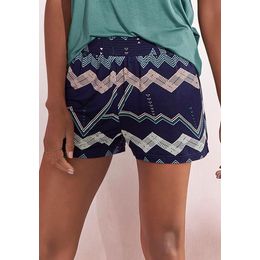Lascana Pyjamashorts mehrfarbig Gr. 32/34 f&uuml;r Damen. Mit Allover-Druck, Print. Bequem