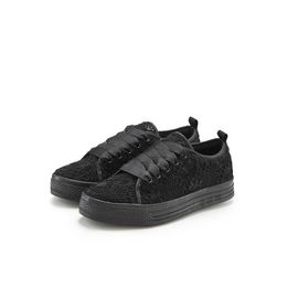 Lascana Sneaker 'Schn&uuml;rhalbschuhe, Freizeitschuhe,' schwarz Gr. 37 f&uuml;r Damen