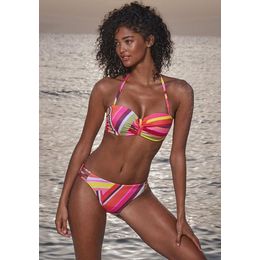 Bruno Banani Set: B&uuml;gel-Bandeau-Bikini 'Trisha' mehrfarbig Gr. 34 Cup A. Mit B&uuml;gel Und Mit Seitlichen St&auml;bchen. Nachhaltig.