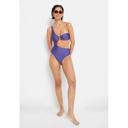 LSCN BY LASCANA Monokini 'Baila' violett Gr. 34 Cup A/B f&uuml;r Damen. Mit Zierringe. Ohne B&uuml;gel