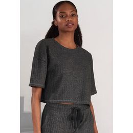 Lascana 3/4-Arm-Shirt mehrfarbig Gr. 36/38 f&uuml;r Damen. Mit Rundhals. Figurumspielend