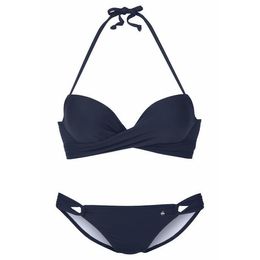 s.Oliver Set: Push-Up-Bikini 'Soft' blau Gr. 40 Cup C. Mit B&uuml;gel. Nachhaltig.