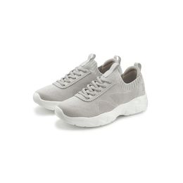 active by Lascana LASCANA ACTIVE Sneaker grau Gr. 40 f&uuml;r Damen. Mit Lederimitateins&auml;tze