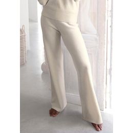 Lascana Strickhose beige Gr. 36/38 f&uuml;r Damen. Bequem