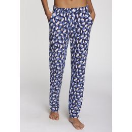 s.Oliver Pyjamahose mehrfarbig Gr. 36/38 f&uuml;r Damen. Mit Allover-Druck. Basic. Nachhaltig.