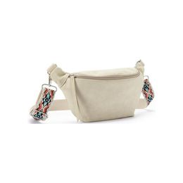 Vivance Bauchtasche 'Umh&auml;ngetasche, H&uuml;fttasche' beige Gr. f&uuml;r Damen. Mit Logopr&auml;gung, Lederimitateins&auml;tze, Haken, Stickerei