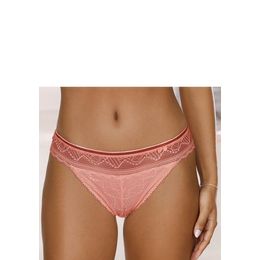 Lascana String 'Tiziana' mehrfarbig Gr. 40/42 f&uuml;r Damen. Mit Spitze, Schleife. Figurbetont. Nachhaltig.