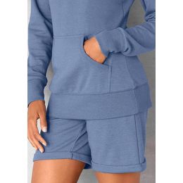 BENCH. LOUNGEWEAR Bermudas mehrfarbig Gr. 32/34 f&uuml;r Damen. Mit Logodruck, Logoschriftzug. Basic. Nachhaltig.