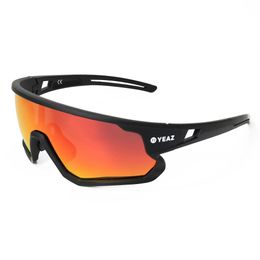 YEAZ Sportsonnenbrille 'Sunrise' Herren Gr&ouml;&szlig;e One Size orangerot / schwarz
