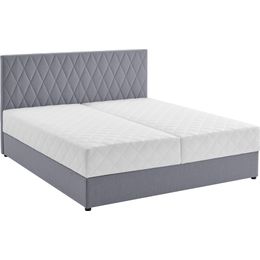 Boxbett ""Benita", OTTOs Choice Topseller inkl. Bettkasten", grau (hellgrau), L:207cm, Bezug Bett: 100% Polypropylene;Bezug Matratze: 100% Polyester, ATLANTIC HOME COLLECTION, Komplettbetten, Boxspringbett, erh&auml;ltlich in verschiedenen Gr&ouml;&szlig;en, inkl. Taschen-Federkernmatratze