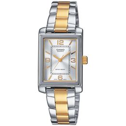 Quarzuhr, silber (silberfarben, goldfarben), CASIO TIMELESS COLLECTION, Armbanduhren, Damen, Quarzuhr, Armbanduhr, Damenuhr, analog, Edelstahlarmband