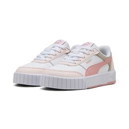 Sneaker Puma "Carina Mia Sneakers M&auml;dchen", Damen, Gr. 32.5, wei&szlig; rosy outlook jasmine flower pink, Obermaterial: Textil, Synthetik; Futter: Textil; Innensohle: Textil; Laufsohle: Gummi, Schuhe Sneaker