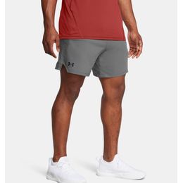 Shorts Under Armour "UA VANISH WOVEN 6IN SHORTS", Herren, Gr. S, N-Gr, castlerock,, schwarz, Obermaterial: 100% Polyester, Hosen Shorts, sportlicher Stil, f&uuml;r vielseitige Aktivit&auml;ten, leichtes Material