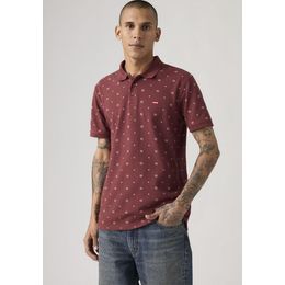 Levi's Poloshirt LEVI'S "LEVIS HM POLO", Herren, Gr. L, ebba geo oxblood pique, Jersey, Obermaterial: 100% Baumwolle, regular fit, Shirts, mit Markenlogo auf der Brust