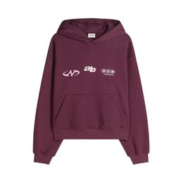 Bershka Sweatshirt Herren Gr&ouml;&szlig;e XS pastellgr&uuml;n / rosa / burgunder