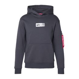 Alpha Industries Sweatshirt Herren Gr&ouml;&szlig;e XS grau / blutrot / wei&szlig;